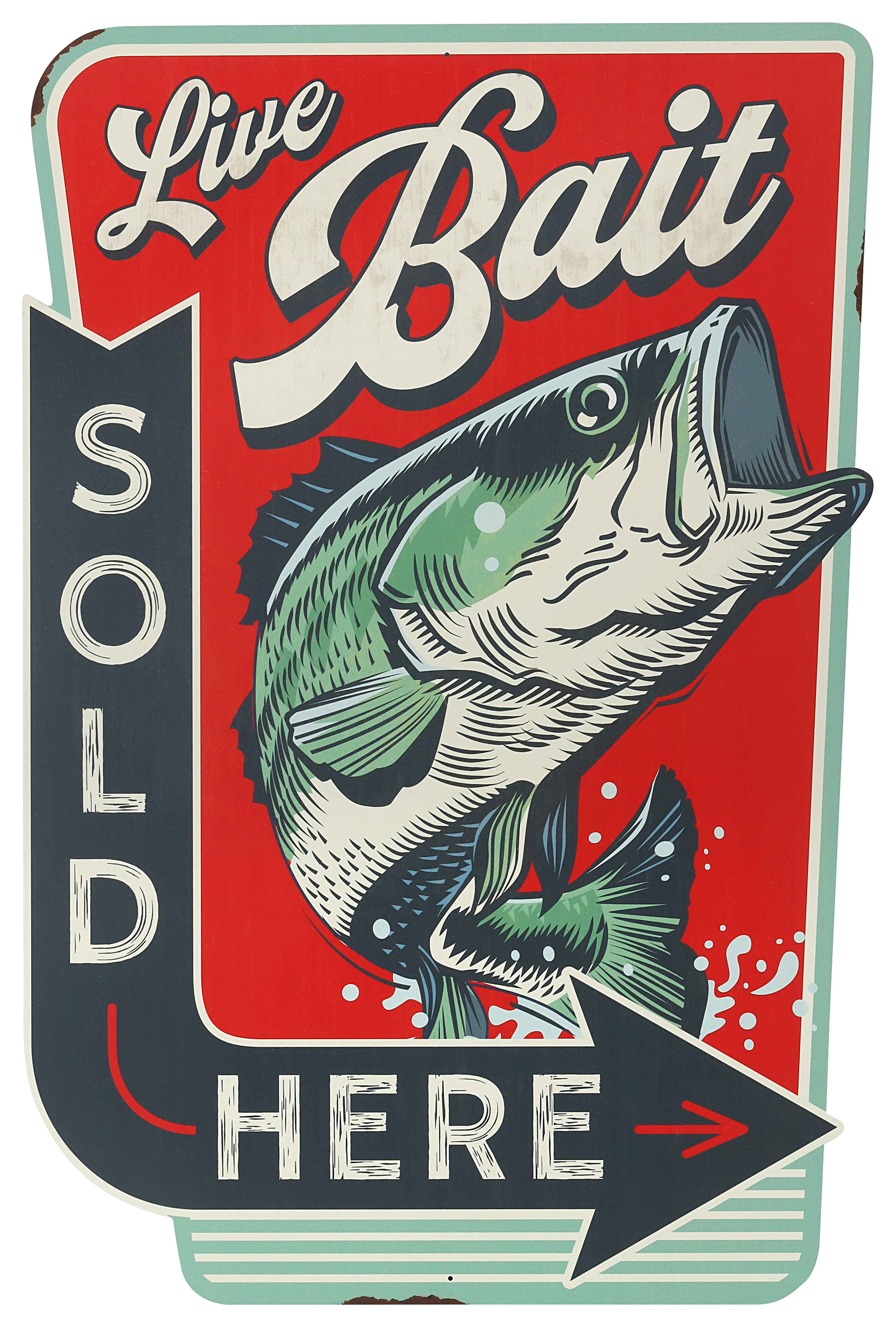 Open Road Brands Live Bait Sold Here Metal Sign | Bass Pro Shops